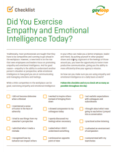 Empathy in the Workplace Checklist » Resources | GovLoop