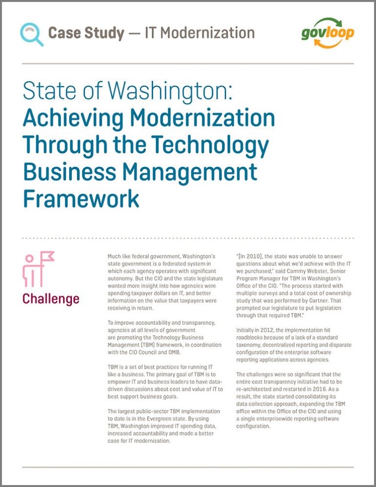 Case Study: State of Washington Achieves IT Modernization Through TBM ...