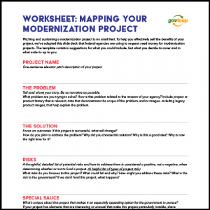 Worksheet: Mapping Your IT Modernization Project » Resources | GovLoop