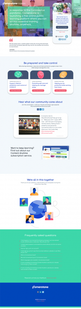 Cornerstone Cares | From the CEO’s Desk: Together, We Can Make a Difference » Posts | GovLoop