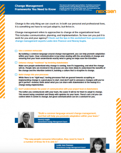 Change Management Worksheet » Resources | GovLoop