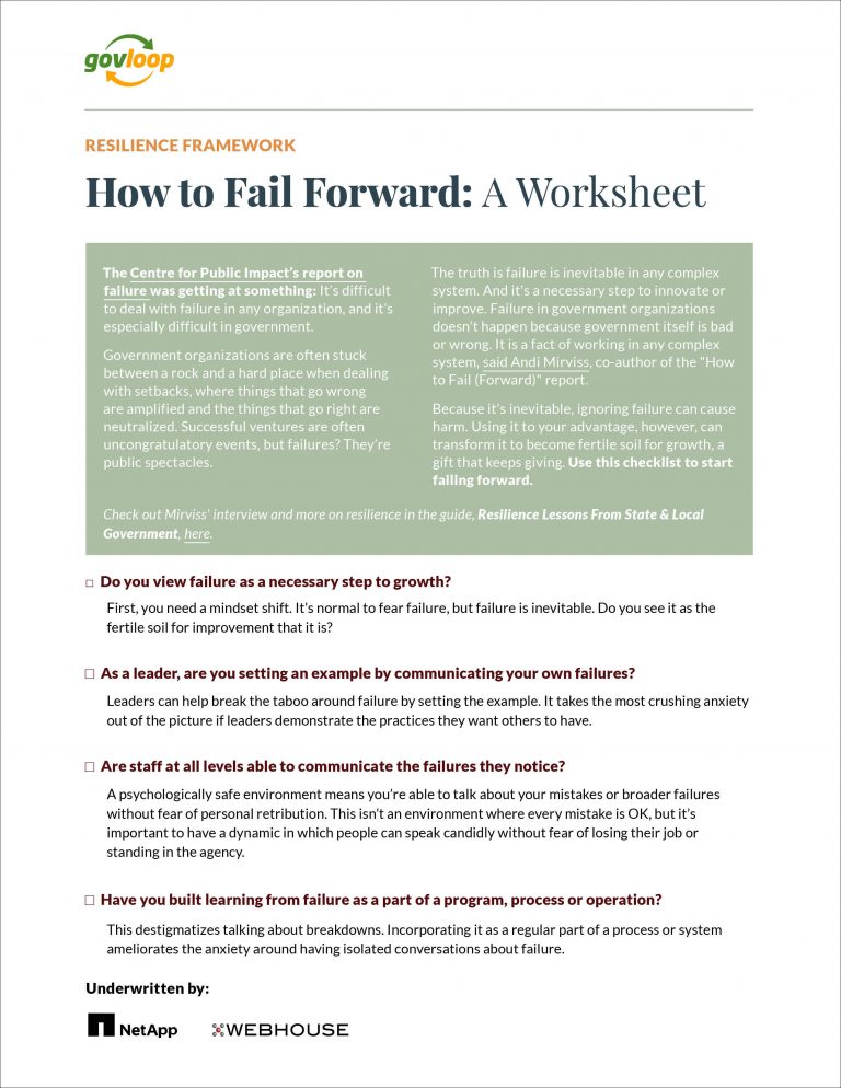 How to Fail Forward: A Worksheet » Resources | GovLoop