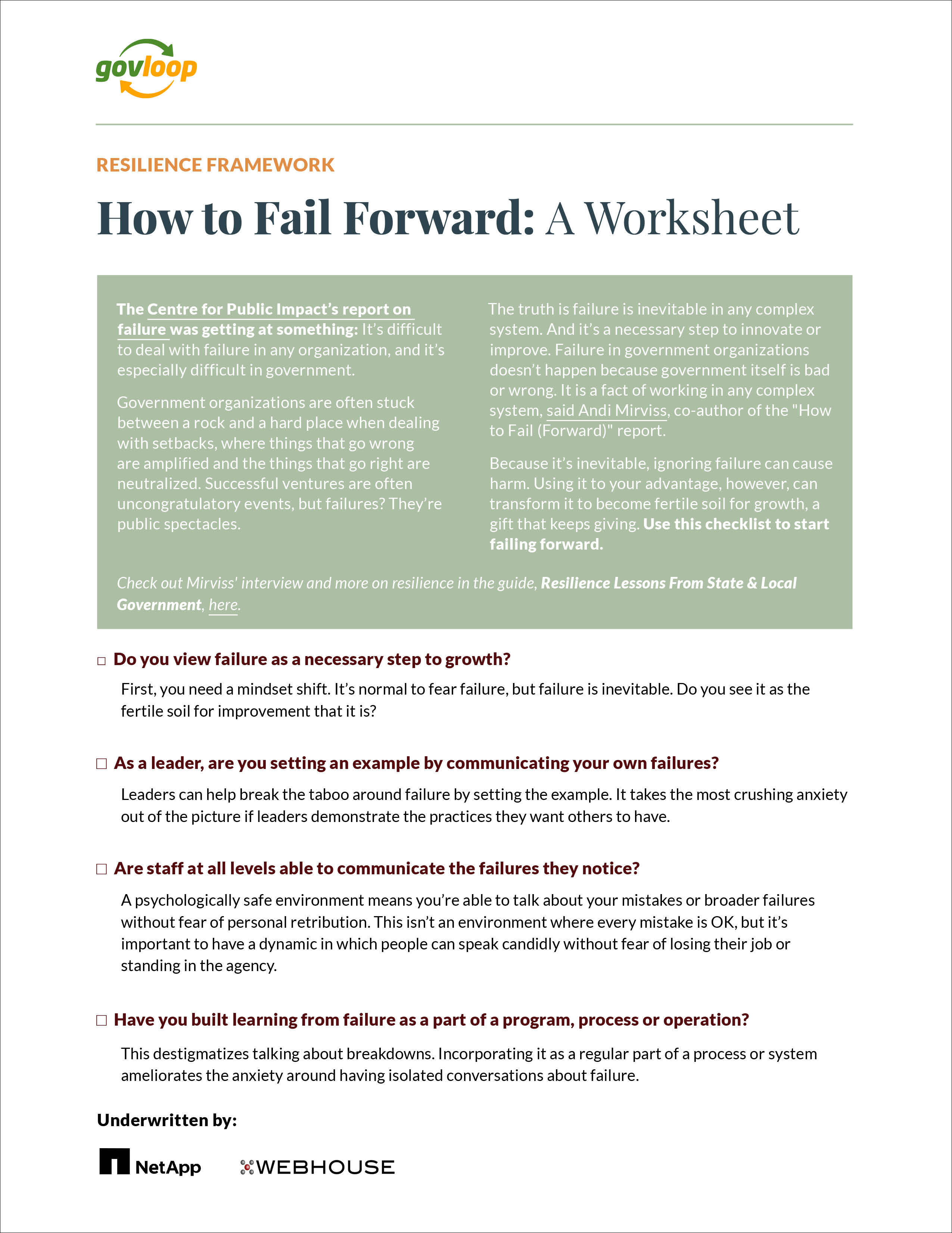 How to Fail Forward: A Worksheet » Resources | GovLoop