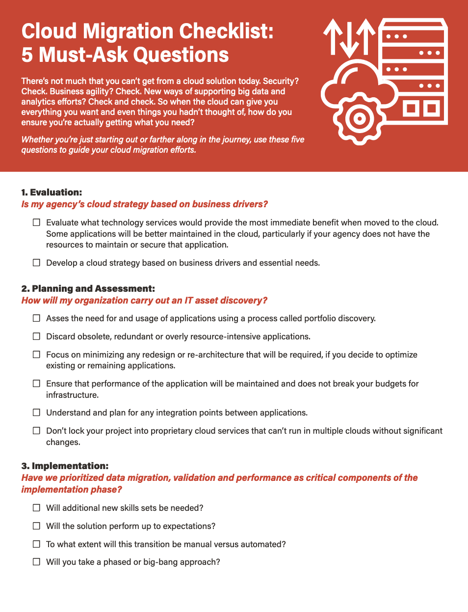 Cloud Migration Checklist: 5 Must-Ask Questions » Resources | GovLoop