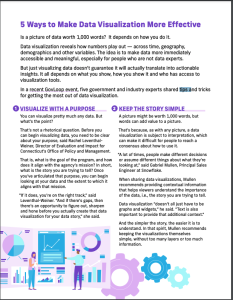 5 Ways to Make Data Visualization More Effective » Resources | GovLoop