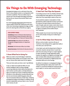 6 Things to Do With Emerging Technology » Resources | GovLoop