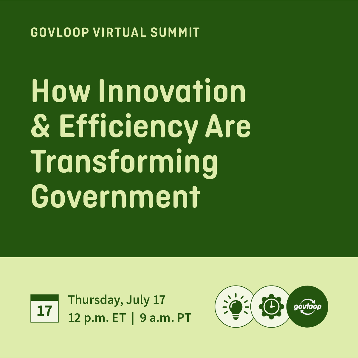 July 17 – How Innovation and Efficiency Are Transforming Government » Trainings | GovLoop